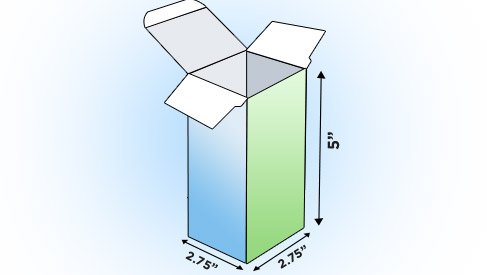 Box - 2.75"W x 5"H x 2.75"D - Fixed Size Boxes