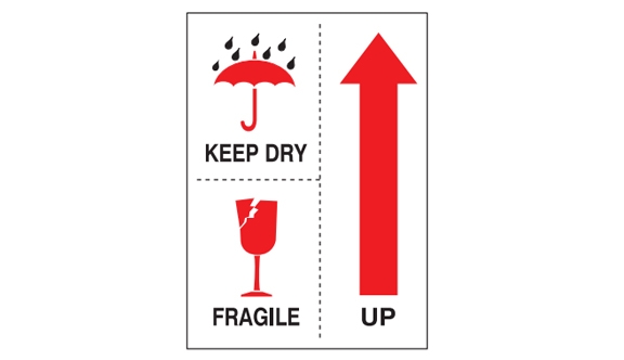 Fragile Keep Dry Labels - 4x6
