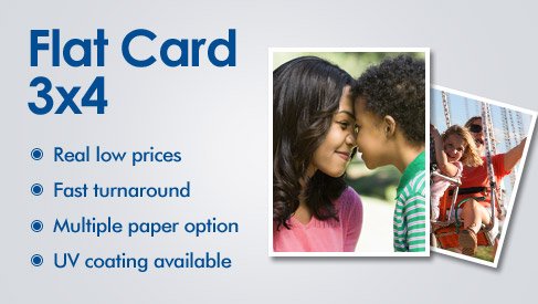 Flat Card 3x4 - Compact Elegance | PrintPapa