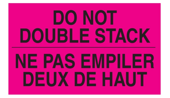 Do Not Stack / Bilingual Labels (French) - 3x5