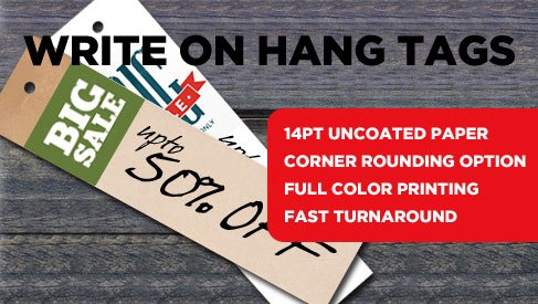 Write on Hang Tags (Uncoated paper) - Hang Tags