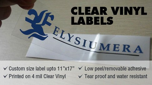 Clear Vinyl Rectangle Labels - Rectangle Vinyl Labels