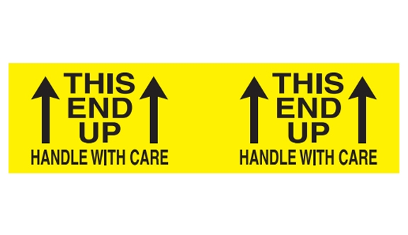 This End Up Handle with Care Labels - 3x10