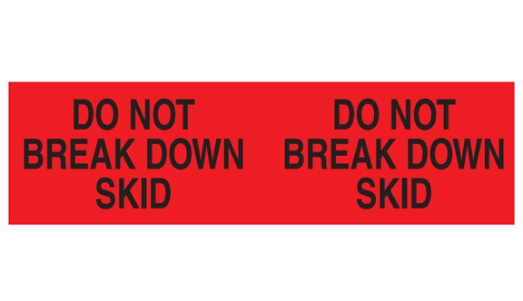Do Not Break Down Skid Labels - 3x10