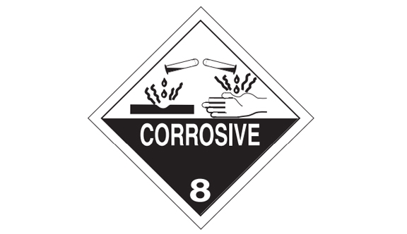 Corrosive Labels - 4x4