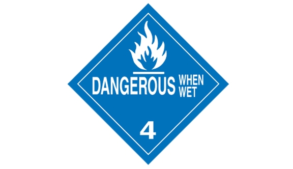 Dangerous When Wet Labels - 4x4