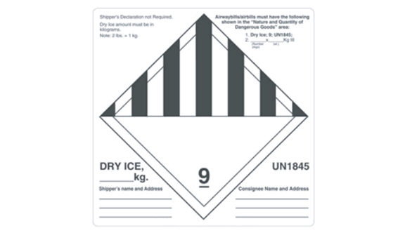 Dry Ice Labels - 6x6