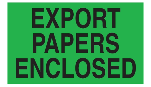 Export Papers Enclosed Labels
