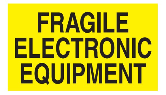 Fragile Electronic Equipment Labels