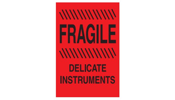 Fragile Delicate Instruments Labels