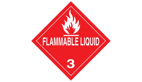 Flammable Liquid Labels - 4x4