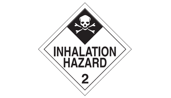Inhalation Hazard 2 Labels - 4x4