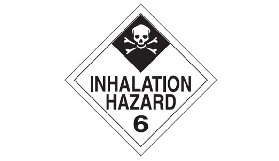 Inhalation Hazard 6 Labels - 4x4
