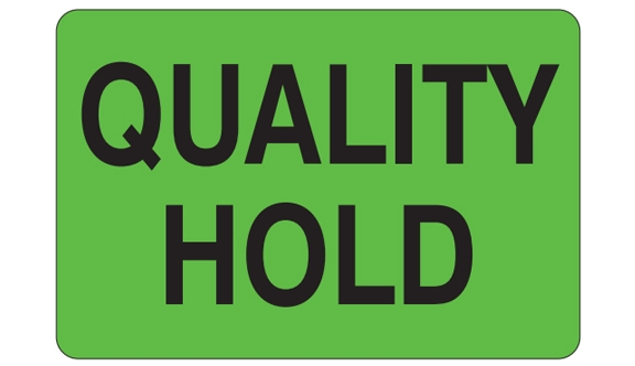 Quality Hold Labels - 2x3