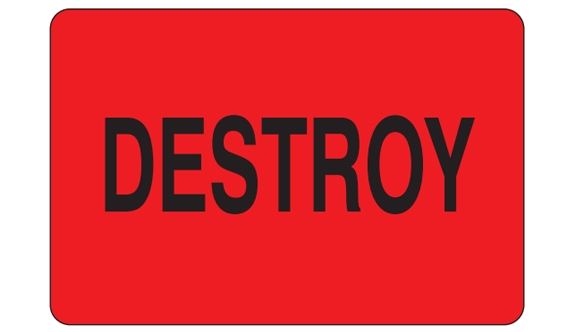 Destroy Labels - 2x3