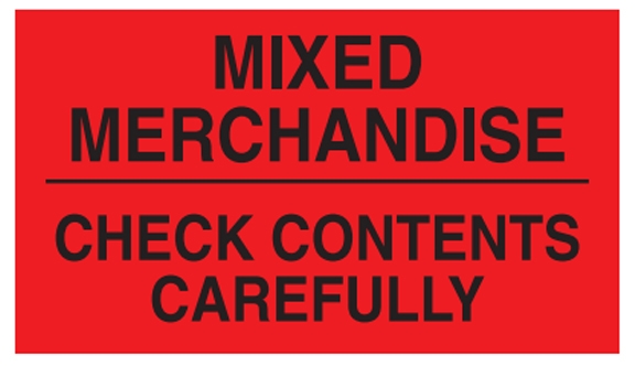 Mixed Merchandise Check... Labels