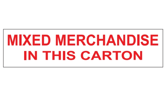 Mixed Merchandise Labels