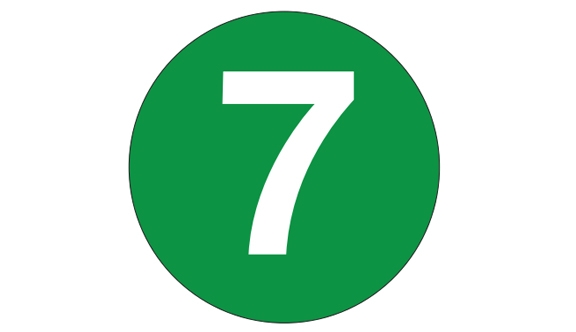 Number 7 Labels - 2"