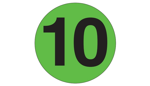 Number 10 Labels - 2"