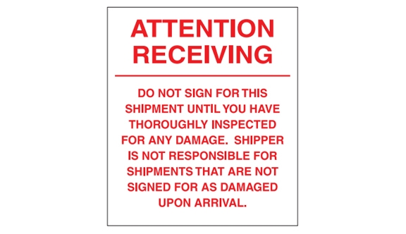 Attention Receiving Labels - 6x10