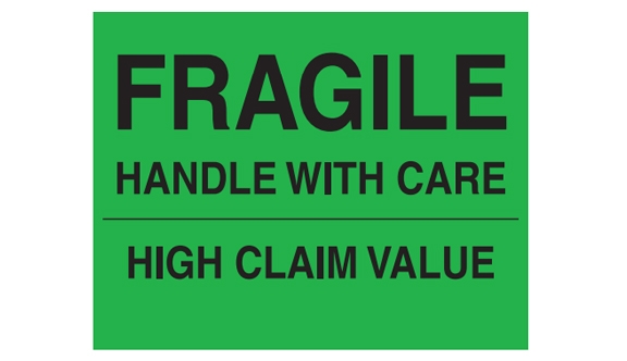 Fragile High Claim Value Labels - 8x10