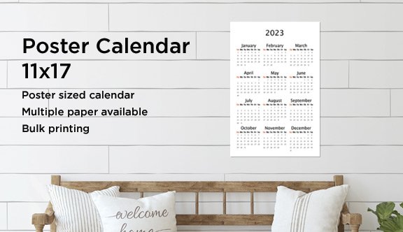 Poster Calendar 11x17
