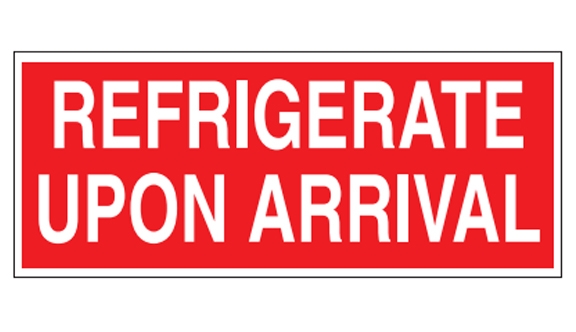 Refrigerate Upon Arrival Labels - 1.5x4