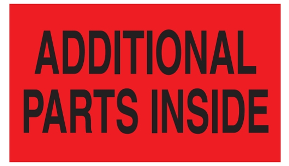 3"x5" Additional Parts Inside Labels | PrintPapa