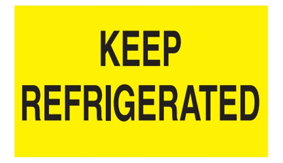 Keep Refrigerated Labels - 3x5