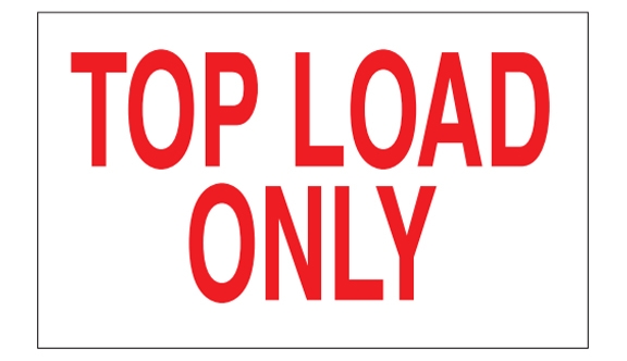 Top Load Only Labels 3x5 - Durable & Noticeable Top Load Only Labels 3x5 - Durable & Noticeable