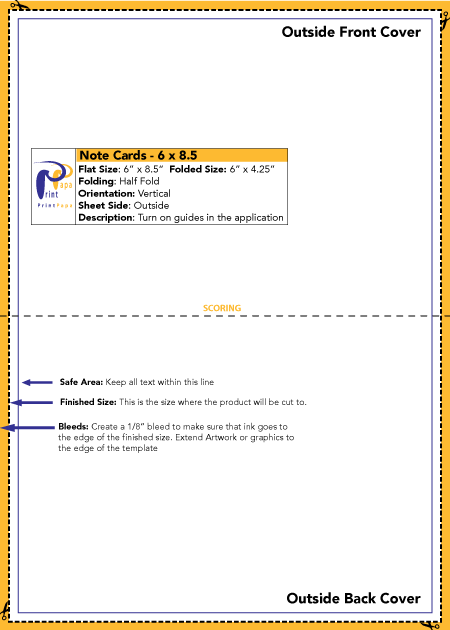 Printing Templates for Guidelines - PrintPapa