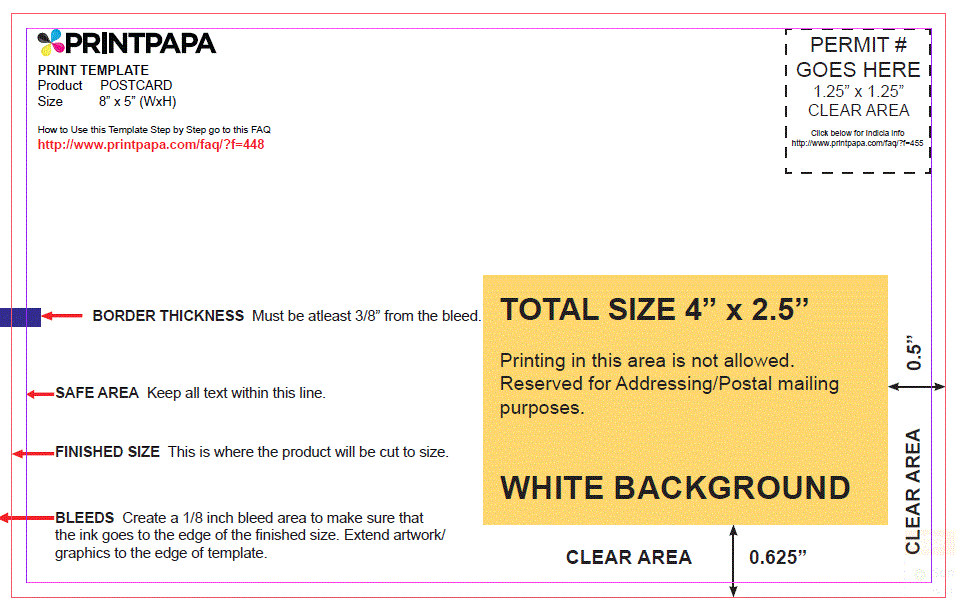 Usps Postcard Template Front And Back