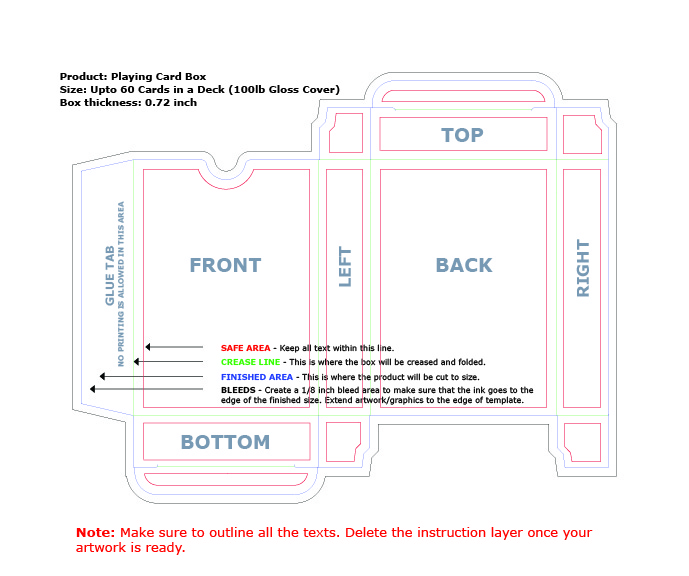 Playing Card Box Dimensions - Plastic Business Card Box For 125 ...